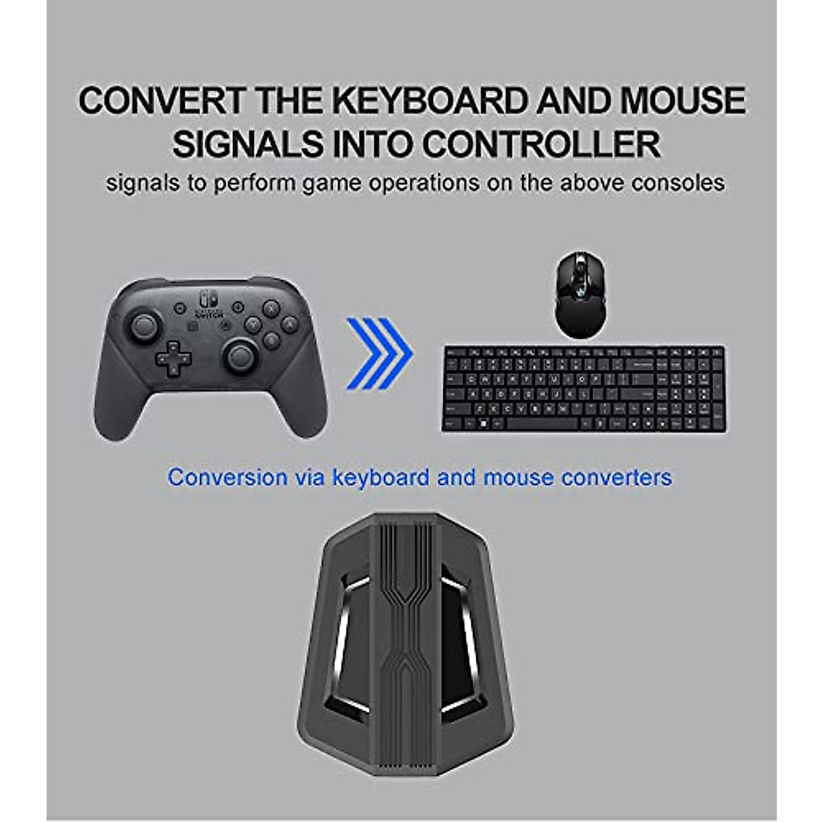 GDreamer HS-SW315 Keyboard and Mouse Adapter for Switch/Xbox One/ PS4/ PS3/Xbox 360