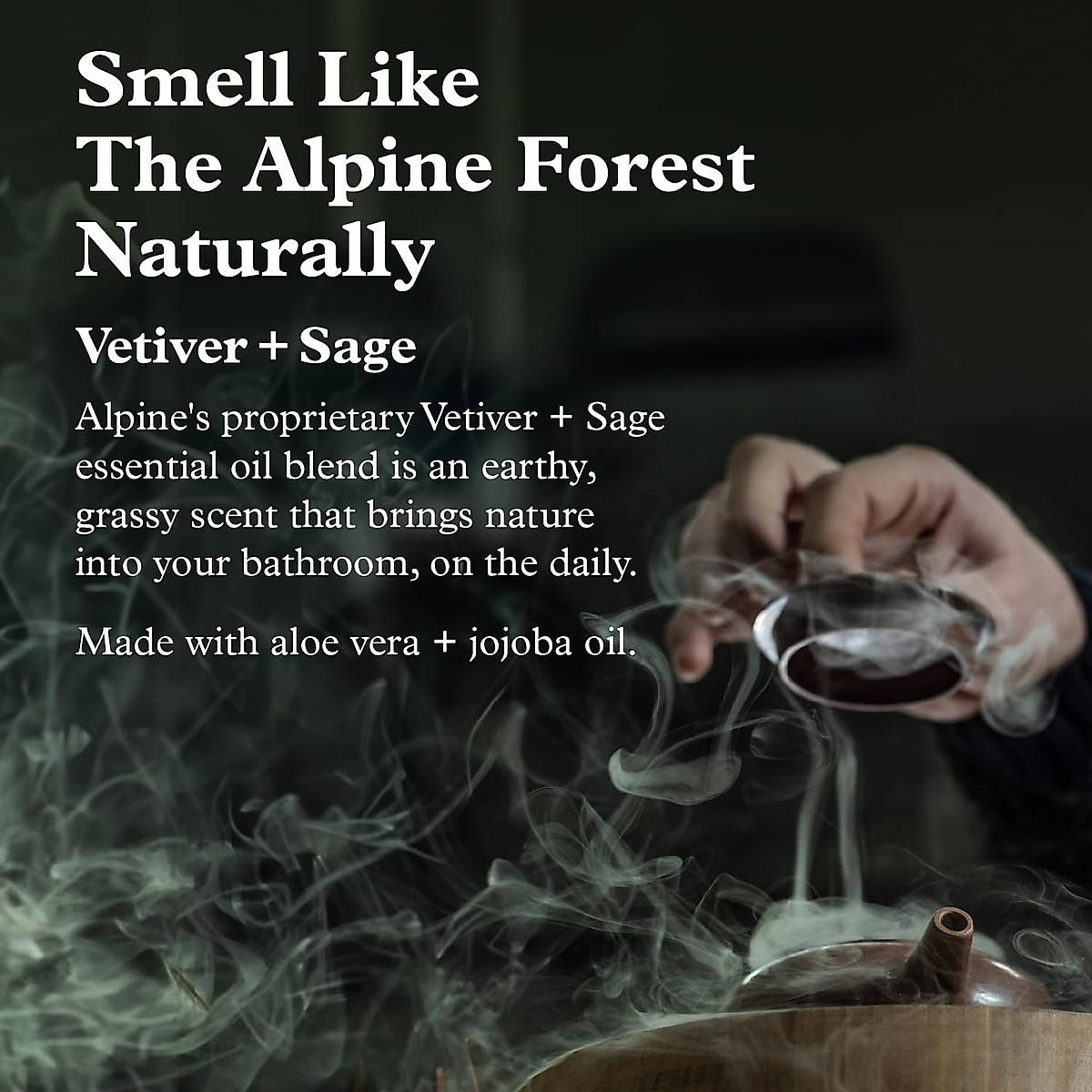 Alpine Provisions Vetiver & Sage Conditioner - Naturally Moisturize, Repair, & Strengthen with Essential Oils, Sunflower oil & Aloe Vera, Vegan, Sulfate - Plant-Based Hair Care - 16.9 FL Oz