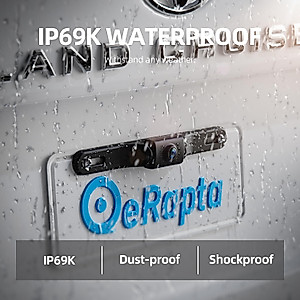 eRapta Backup Camera 4.3''HD 1080P Front Rear View Monitor kit IP69 Waterproof Night Vision DIY Grid Lines for Car Trucks RVs Tractors Bus Semi-Trailers Pickup A43