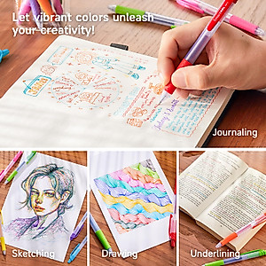 Colored Gel Pens, Lineon 20 Colors Retractable Gel Ink Pens with Grip, Medium Point(0.7mm) Smooth Writing Pens Perfect for Adults and Kids Journal Notebook Planner, Writing in Office and School