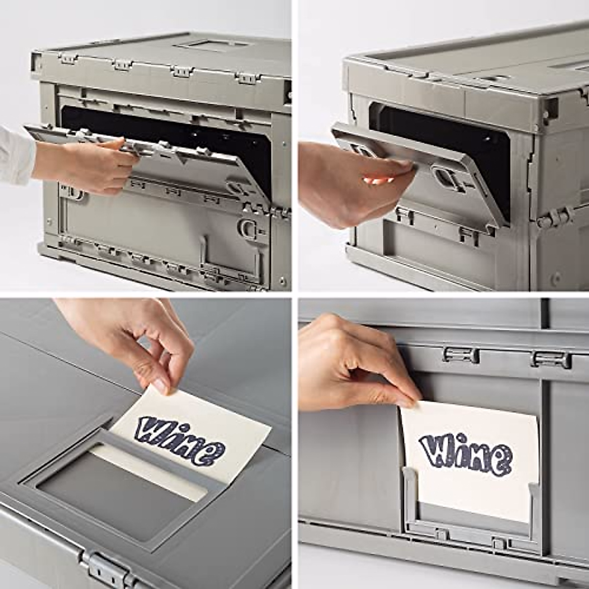 SHIMOYAMA Lidded Home Storage Bin, 75L Storage Bin, Foldable Utility Box for Camping, 20 Gallon Trunk Organizer Car Containers, Celadon Green