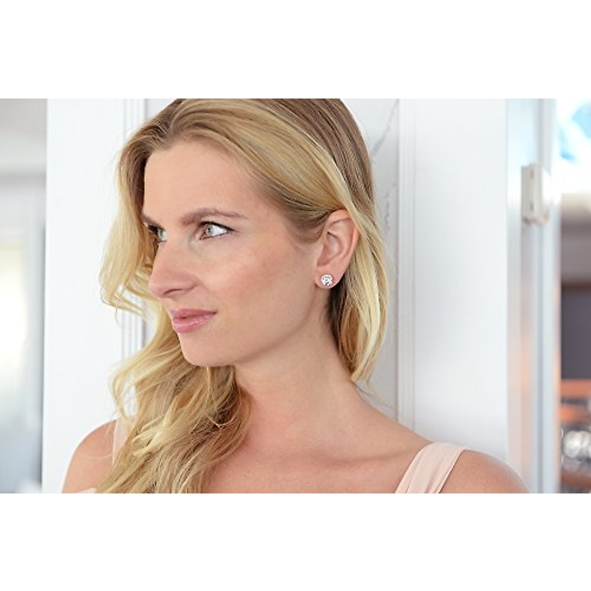 Mariell Cubic Zirconia Crystal Clip-On Earrings, CZ Stud for Clip On Earrings for Non-Pierced Ears, Brides, Jewelry Gift For Women, Brides, Bridesmaids, Mother of the Bride