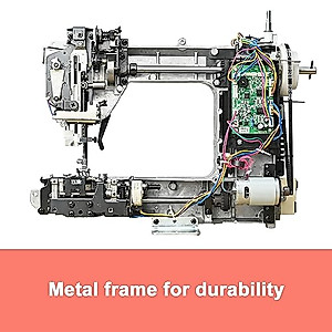 Poolin Computerized Self Threading Sewing Machine - 293 Stitches Applications with Social Media Video Tutorials, Include 7 Presser feet, Double Needle, 3 Bobbins & Threads, EOC2720
