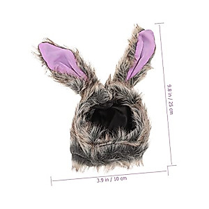 2 pcs Bunny Props Cloth Cosplay Plush Christmas Supplies Dog Clothes Hat Halloween Ear Easter Decorative Costume Headband Kitten Accessory Breathable Accessories Use Headdress