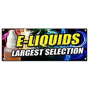 E-Liquids Largest Selection Banner Sign vapes e-cigs Rolling Paper Head