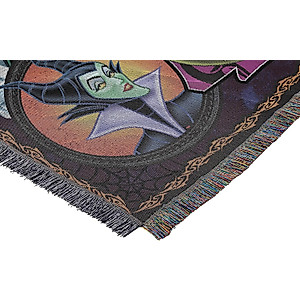 Disney-Pixar Villains, "Vile Villains" Woven Tapestry Throw Blanket, 48" x 60", Multi Color, 1 Count