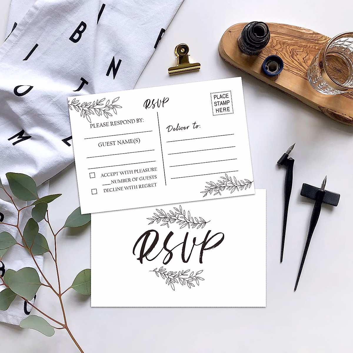 EKSPLODI 50 RSVP Cards, RSVP Postcards, Response Card, Blank RSVP Reply, RSVP for Wedding, Rehearsal Dinner, Baby Shower, Bridal Shower, Birthday, Engagement, Bachelorette Party Invitations.