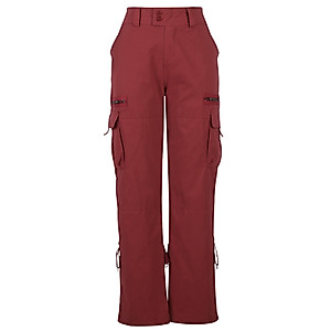 SMIDOW Plus Size Cargo Pants for Women Low Waist Relaxed Fit Straight Wide Leg Y2K Pants Casual Combat Military Trousers