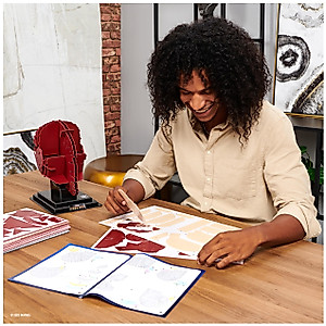 4D Build, Marvel Iron Man 3D Puzzle Model Kit with Stand 96 Pcs | Iron Man Helmet Desk Decor | Building Toys | 3D Puzzles for Adults & Teens 12+