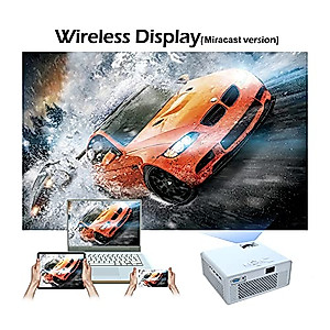 Native 1080P WiFi Bluetooth Projector（with 100" Metal Anti Light Screen），DIVCRE 9000L Full HD 220" Portable Projector , Home Theater Video Projector，Compatible with iOS，Android，HDMI,VGA,USB,AV