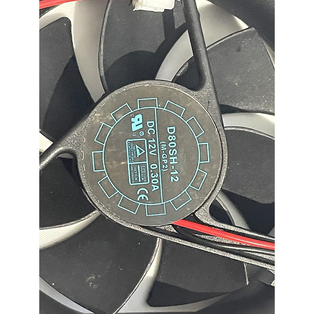 D80SH-12 Fan M-GP2 0.30amp 2.16W 80mm 8025 2-Wire Power Supply Cooling Fan