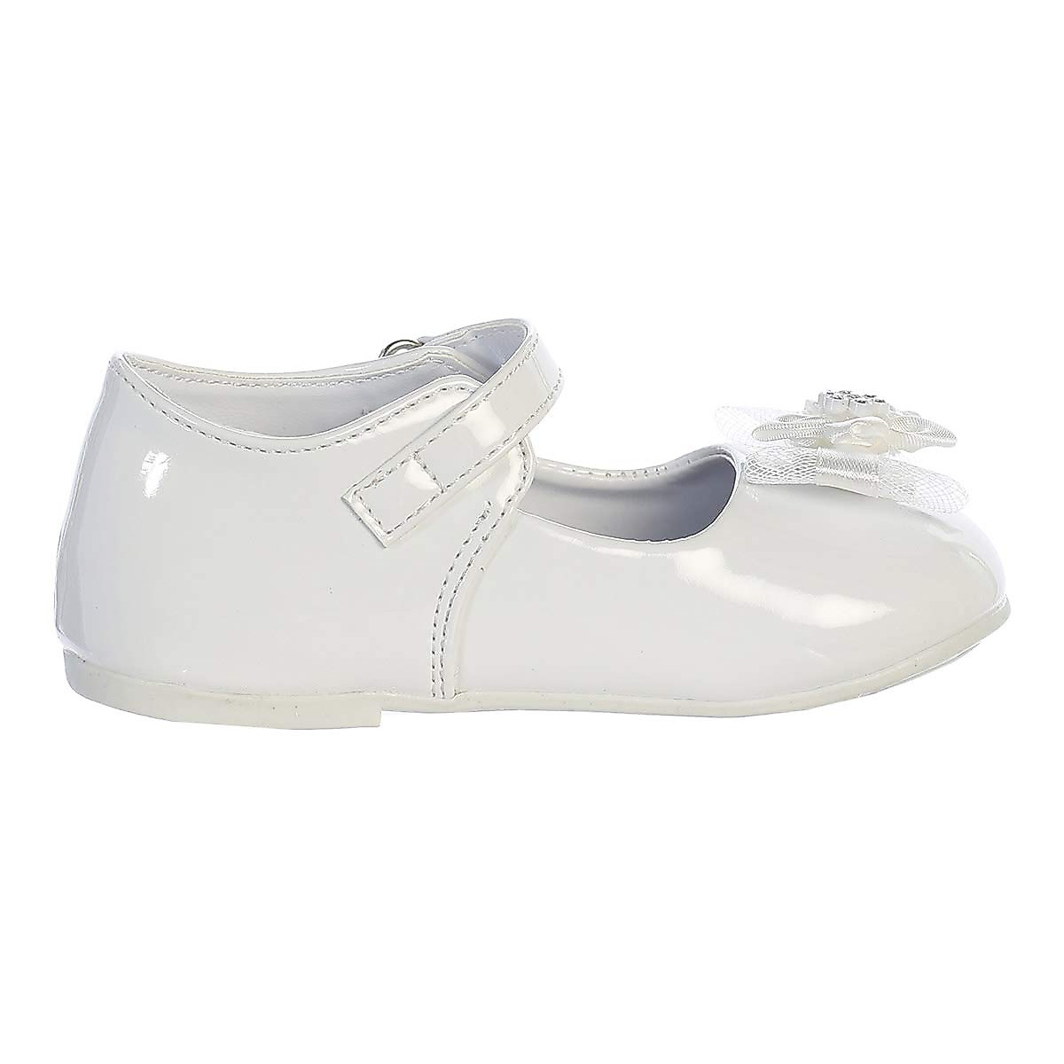 Swea Pea & Lilli Lito Joyce Infant Girls Special Occasion/Christening White/Ivory Shoe with Bow (4, White)
