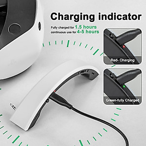 Aukuoy Half Round Helmet Stereo Headphone Replacement Compatible with PSVR2, PSVR2 Accessories Adjustable Design Portable Mini Speaker Connects Directly to PSVR2