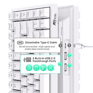 RK ROYAL KLUDGE RK84 Wireless RGB 75% Triple Mode BT5.0/2.4G/USB-C Hot Swappable Mechanical Keyboard, 84 Keys BT5.0 Gaming Keyboard w/High-Capacity Battery, Quiet Red Switch