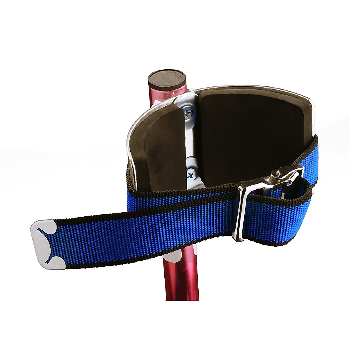 Drywall Stilts – 18-30-inch Aluminum Spring Loaded Stilts with A Locking Heel Strap for Construction, Painting, and Finishing by Pentagon Tools (Red)