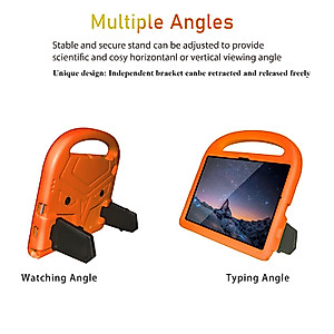 UUcovers Kids Case for Samsung Galaxy Tab A8 10.5 inch Tablet 2022 (SM-X200/X205/X207) Shockproof Handle Stand Lightweight Silicone Protective Kickstand Cover for Galaxy Tab A8 10.5 inch, Orange Bird