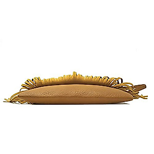 Solene Fringe Crossbody Shoulder Bag with Strap, Tassel Messenger bag, Country Style Western Fringe Purse for Women - E031(Mustard)