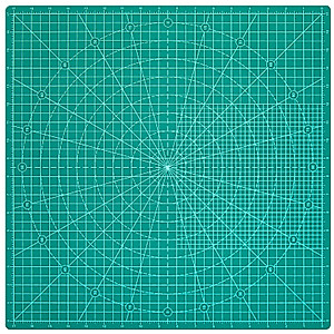 Cinnvoice 18 x 18 Inches 360° Cutting Mat Self Healing 360° Square Quilt Mat Cutting Mat with Non Slip Base for Quilting Fabric Cutting and Art Projects (Green)