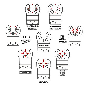 WORKPRO 25-piece Oscillating Multitool Accessories, Quick Release Oscillating Saw Blades to Cut Wood Metal Plastic, Fit Dewalt Worx Milwaukee Black&Decker Rockwell Makita Fein Craftsman