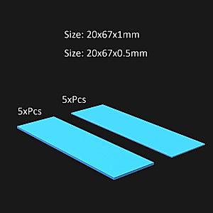 [10 Packs] GLOTRENDS M.2 Thermal Pad Fit for M.2 SSD, Fit for NVMe SSD, Fit for PS5 SSD, Fit for 2280 M.2 Heatsink, etc.