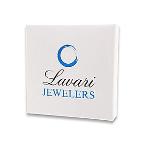 Lavari Jewelers 16 Gauge Top Mount Belly Ring for Women in 10k Yellow Gold with Cubic Zirconia 12 mm Post Length