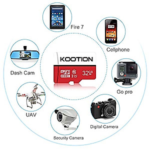 KOOTION 10-Pack 32 GB Micro SD Cards 32gb Memory Cards Class 10 Micro SDHC Card High-Speed Memory Card TF Card UHS-1 Micro SD Card SDHC, C10, U1, 90Mb/s (10 X 32GB)