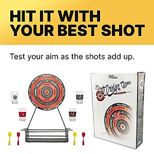 Fairly Odd Novelties Darts Drinking Game Fun Shots Drinking Party Game, Black, One Size
