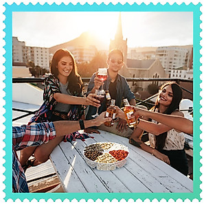 Baderke 10 Pack 10 Inches Round Plastic Serving Tray 6 Sectional Plastic Appetizer Tray with Lid Clear Food Platters Round Platter Container Veggie Fruit Organizer for Party and Buffet (Clear)