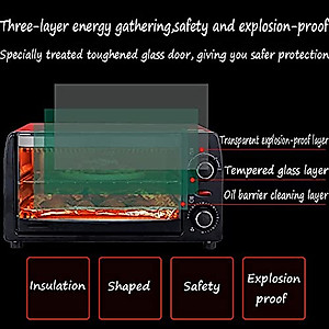 Multi Function Electric Oven,Household 12L Air Fryer Mini Chicken Oven, High Temperature Baking Mini Cake Oven With Bakeware And Rack Red Useful (Red) Happy Life