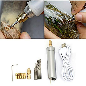 Electric Mini Drill Grinder, Mini Drill Set Grinder Kit, Adjustable Speed Polishing Engraving Grinding Pen Tool Kit, Low Noise, for Grinding, Polishing, Drilling