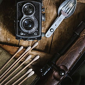 tifanso Cotton Swabs for Ears with Long Wooden Sticks 100 Count 6 Inches Cotton Tipped Swabs Wooden Cotton Swabs for Cleaning