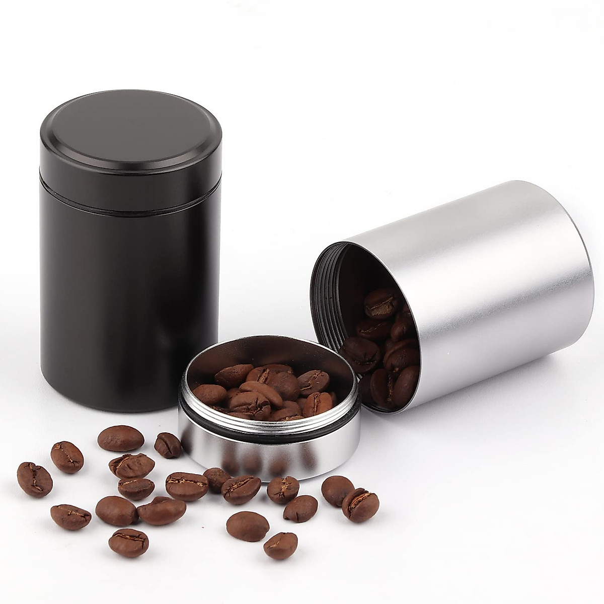 SafeDelux Bamboo Wooden Decorative Box and Aluminum Storage Jar