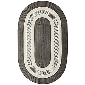 Crescent Braided Rug, 4x6, Gray