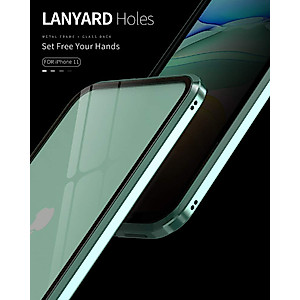 Guppy for iPhone 11 Magnetic Case, Case with Built in Privacy Screen Protector Anti Spy Tempered Glass Slim Metal Aluminum Shockproof Cover Hard Drop Proof Protective Wireless Charging Support