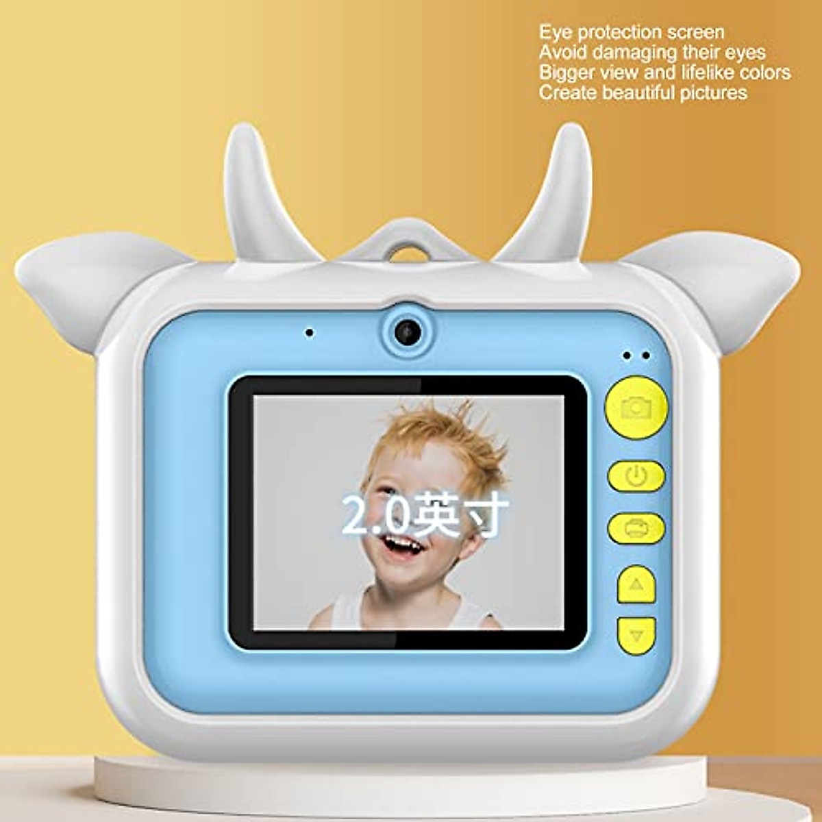 FECAMOS Print Camera, Video Recording Eye Protection Screen 24MP Camera for Daily Use