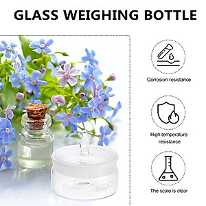 Scicalife Glass Weighing Bottle In Low Form with Interchangeable Ground Stopper Weighing Specific Gravity Bottle Laboratory Equipment 60 * 30mm
