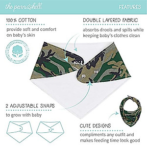 The Peanutshell Bandana Drool Bibs for Baby Boys, 8 Pack Set for Feeding, Teething, Drooling