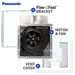 Panasonic FV-0810VSSL1 WhisperValue DC Ventilation Fan with Light - 80 or 100 CFM