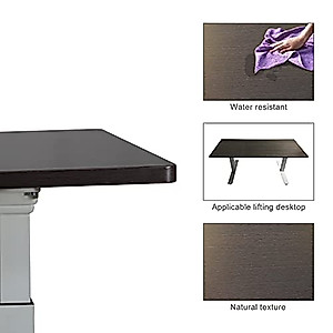 FuwFuz Wood Table Top 48"x24", Solid One Piece Wood Desktop for Sit Stand Desk, DIY Desk for Home or Commercial Use, Rectangular, 1 inch Thick (Walnut, 48"x24"x1")