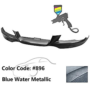 IKON MOTORSPORTS, Front Bumper Lip Compatible With 2007-2010 BMW E92 E93 3-Series Coupe Convertible, M-Tech Style Painted #896 Blue Water Metallic PP Air Dam Chin Protector Spoiler, 2008 2009