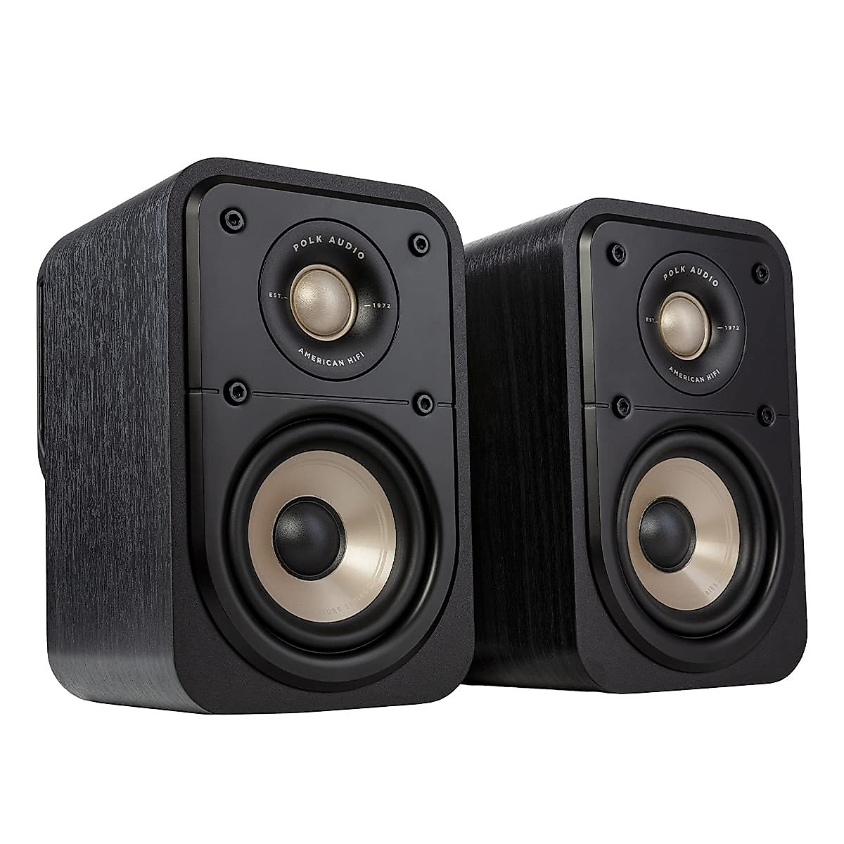 Polk Signature Elite ES10 Surround Loudspeaker - Hi-Res Audio Certified, Dolby Atmos & DTS:X Compatible, 1" Tweeter & 4" Woofer, Power Port Technology for Effortless Bass (Pair, Stunning Black)