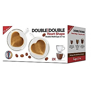 Brilliant - Double Wall Heart Espresso Cup 1.5 oz. Set of 2