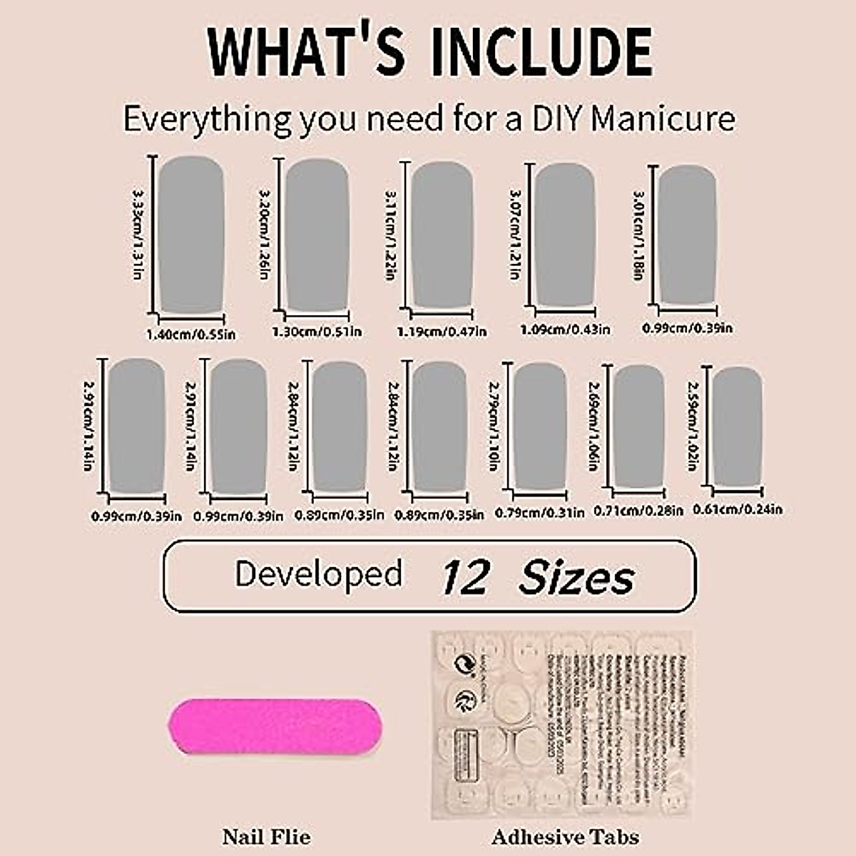 Halloween French Tip Press on Nails Long Metal Spider Glue on Fake Nails Long Square Acrylic Nails Glossy Pink White False Nail Tips Full Cover Finger Decorations Artificial Nails for Women 24Pcs