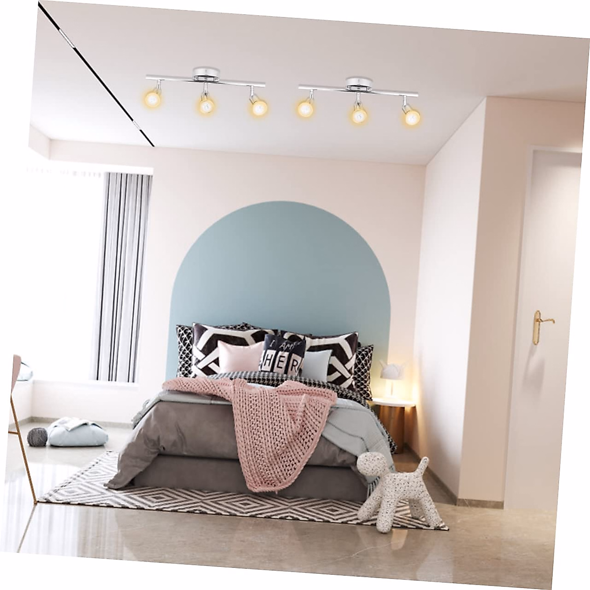 DOITOOL 1pc Led Clothing Store Window Background Wall Gu10 Spotlight Decorative Ceiling Lamp Led Ceiling Lights Recessed Light Fixtures Chandelier Lamp Track Head Dimmable Stainless Steel