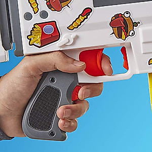 Nerf Fortnite AR-Durrr Burger Motorized Blaster - Customizing Stickers, 20 Darts, 10-Dart Clip - for Youth, Teens, Adults (Amazon Exclusive)