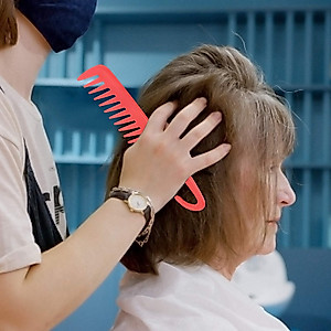 YEEPSYS Wide Tooth Comb for Curly Hair,Long Hair,Wet Hair,Detangling Comb, Paddle Hair Comb (Pink)