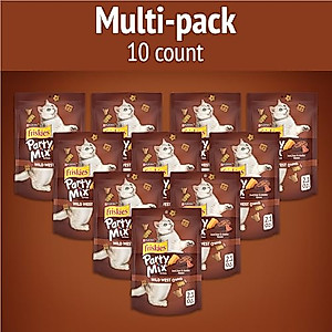 Purina Friskies Cat Treats, Party Mix Wild West Crunch - (Pack of 10) 2.1 oz. Pouches