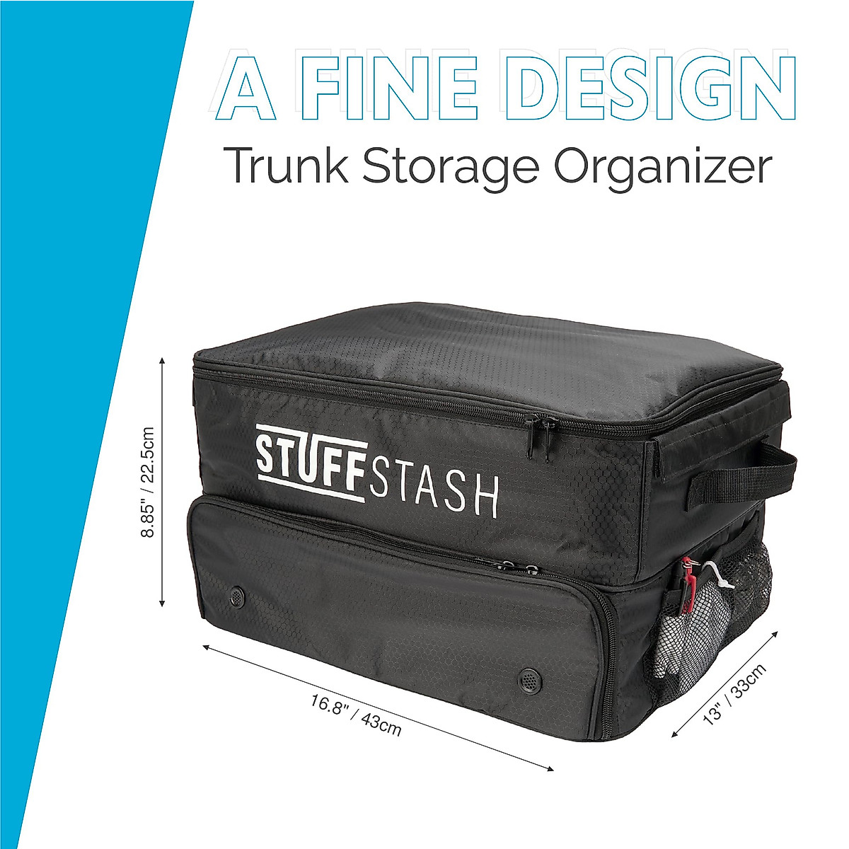 STUFFSTASH Golf Trunk Organizer, Strong, Won't Collapse. Shoe Compartments, Dividers, Storage for Tees, Gloves, Balls,.Store Accessories in Your Car or SUV. Golfer Gift Essentials for Men and Women.