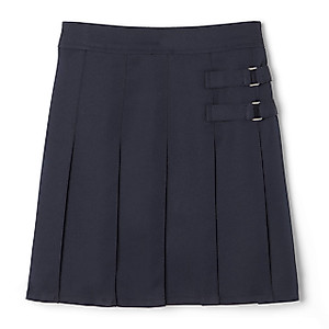 French Toast Big Girls' Two-Tab Pleated Scooter, Navy, 8