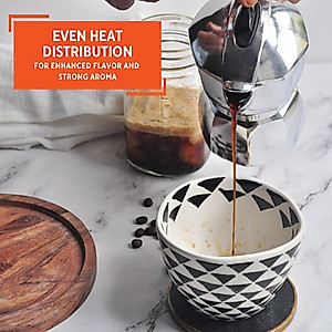 Imusa 3 Cup Stovetop Espresso Maker with Heart Shaped Knob, Silver